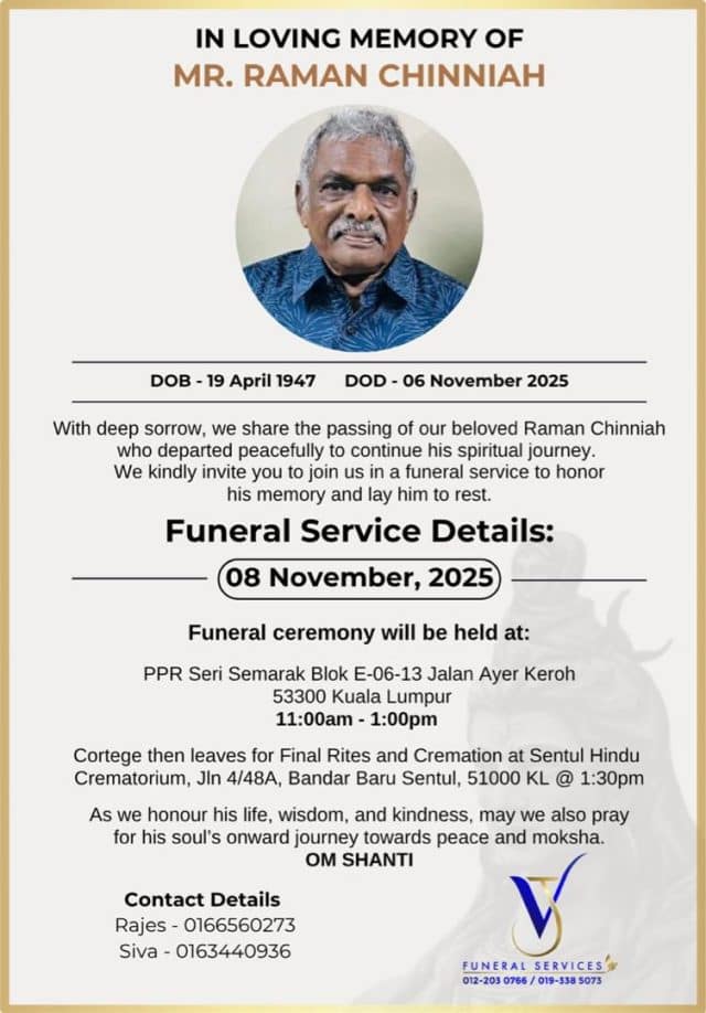 In Loving Memory of Mr. Raman Chinniah - Best Shooting Club Malaysia ...